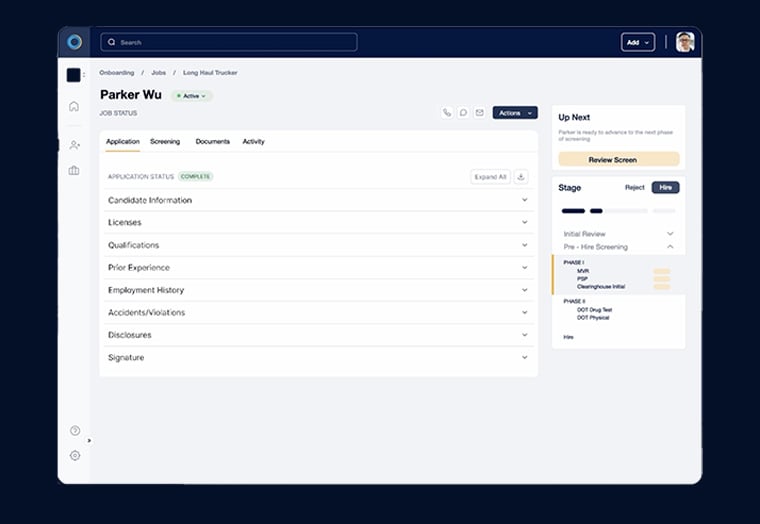 Safety-Sensitive Employee Onboarding Platform